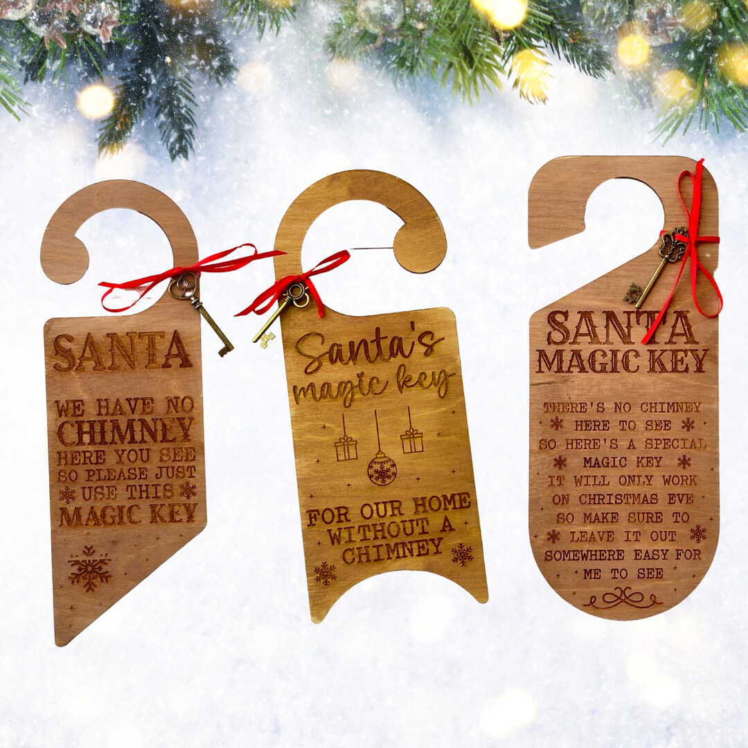 Santa's Magic Key Door Hanger | Christmas Door Hanger | Santa's Magic ...
