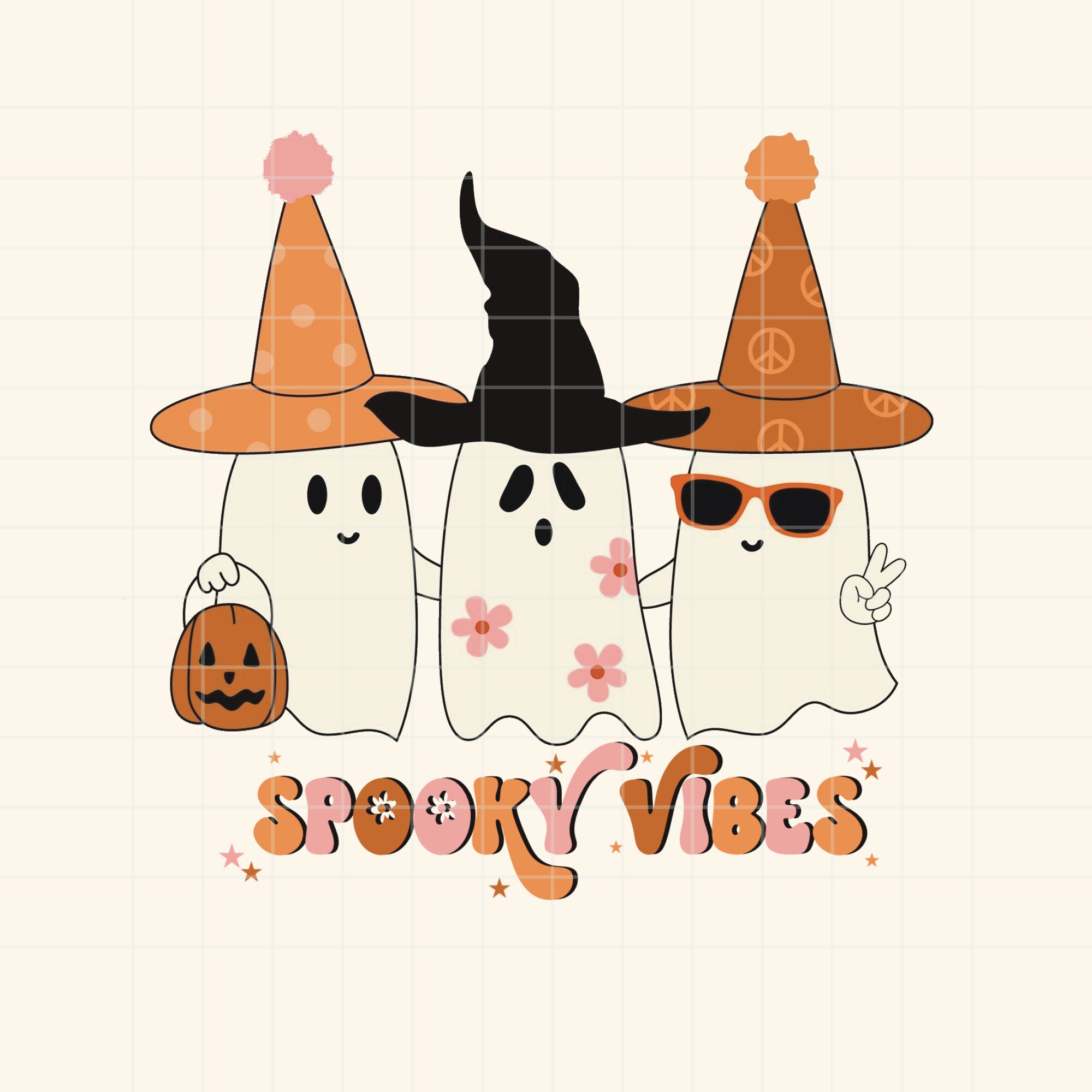 Spooky Vibes PNG Halloween Sublimation Digital Design Svg - Etsy