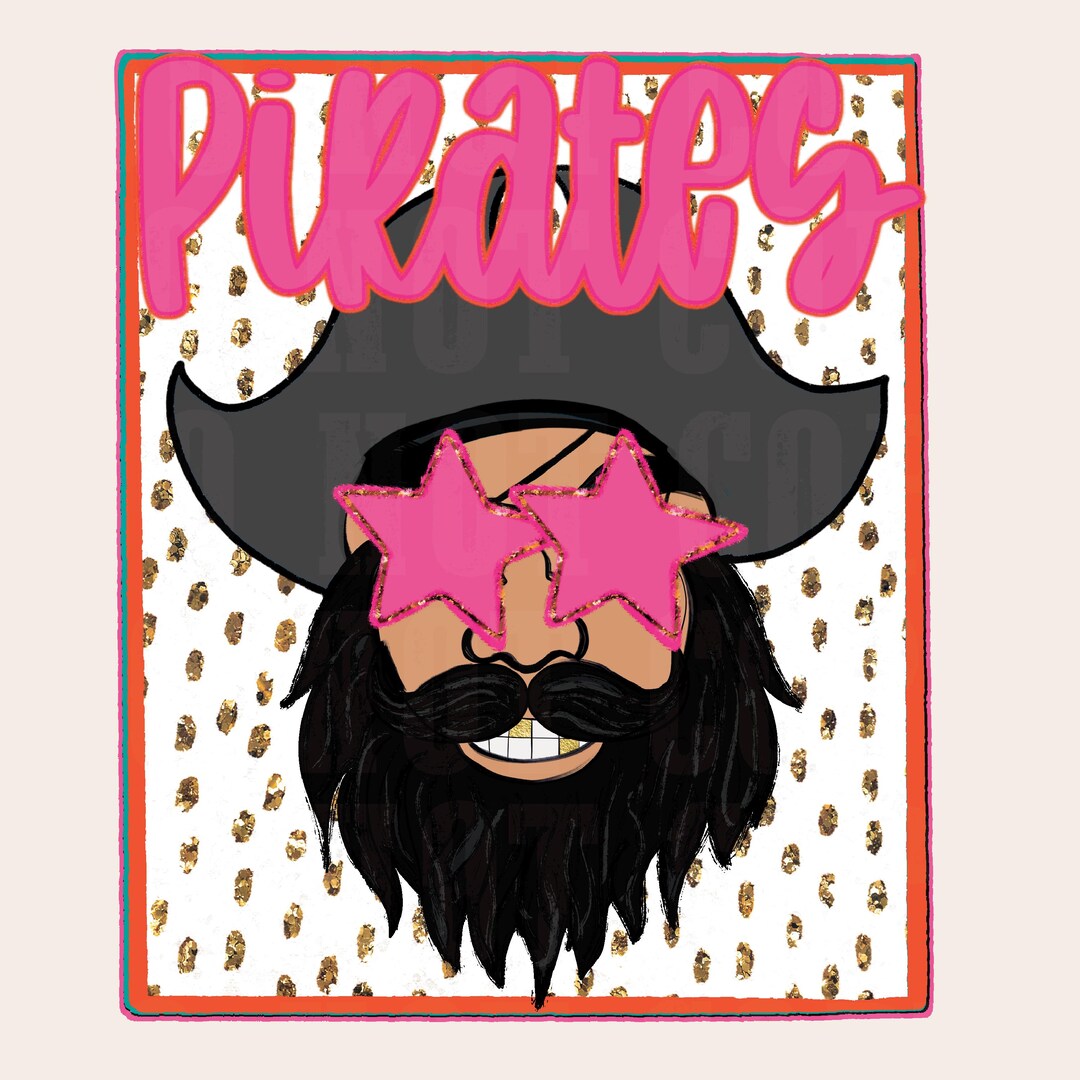 Pirates Preppy Mascot Png, Pirates With Star Eyes, Girly, High School ...