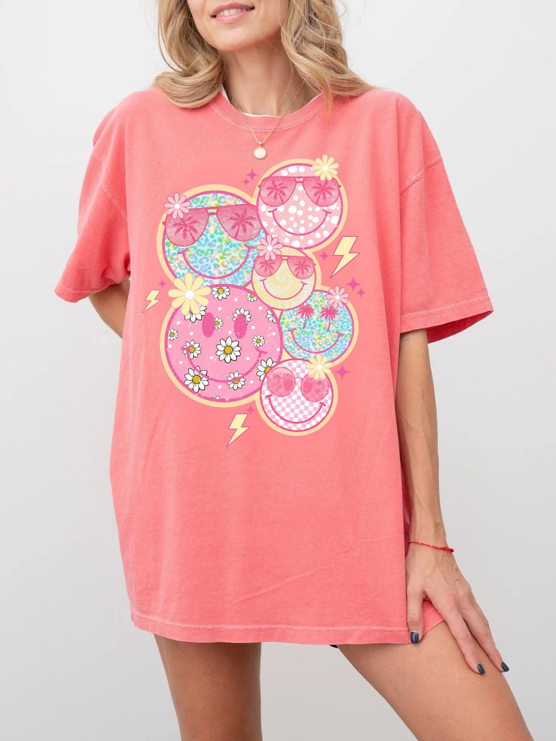 Summer Smiling Faces Dtf Transfers Ready to Press, Direct to Film ...