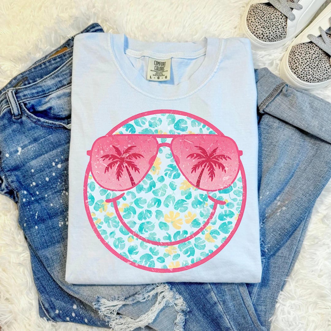 Smiling Face Dtf Transfers Ready to Press, Direct to Film, Tshirt ...