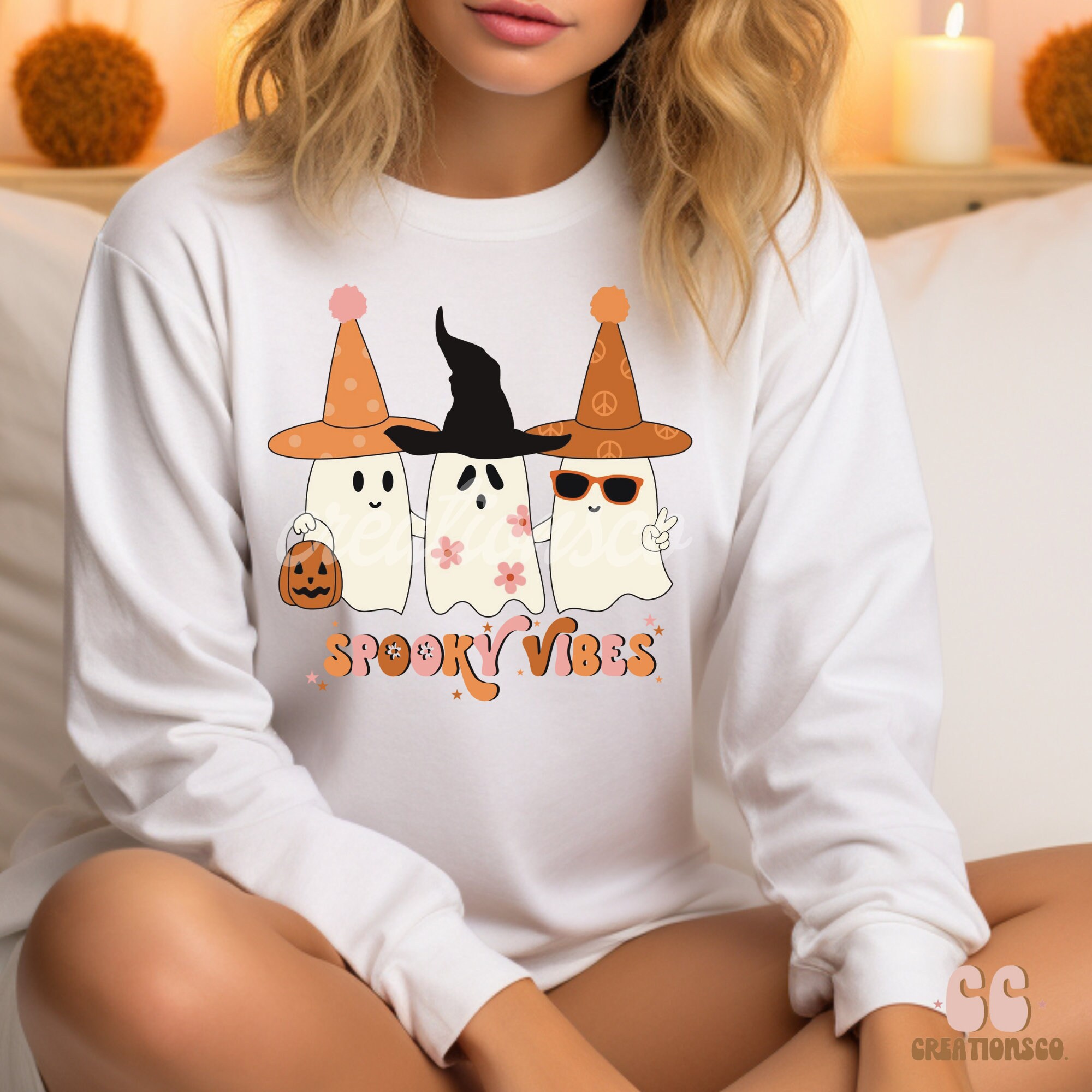 Spooky Vibes PNG Halloween Sublimation Digital Design Svg - Etsy