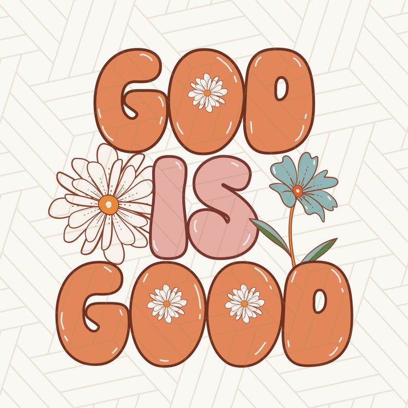 God is Good Christian Png, Girly Faith Sublimation Design , Retro Png ...