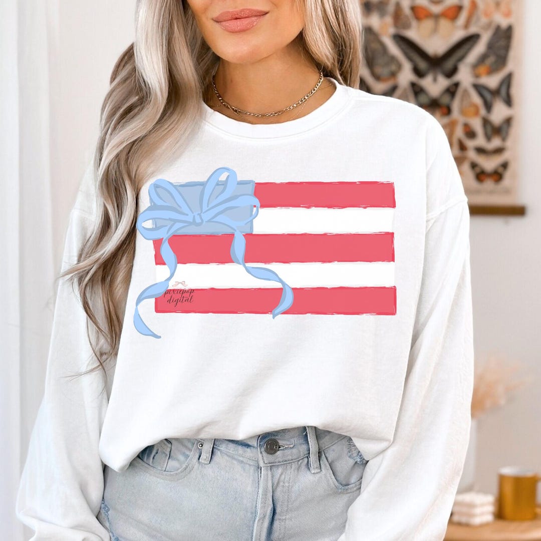 Preppy Flag PNG, American Flag Png,coquette Flag Sublimation Design ...