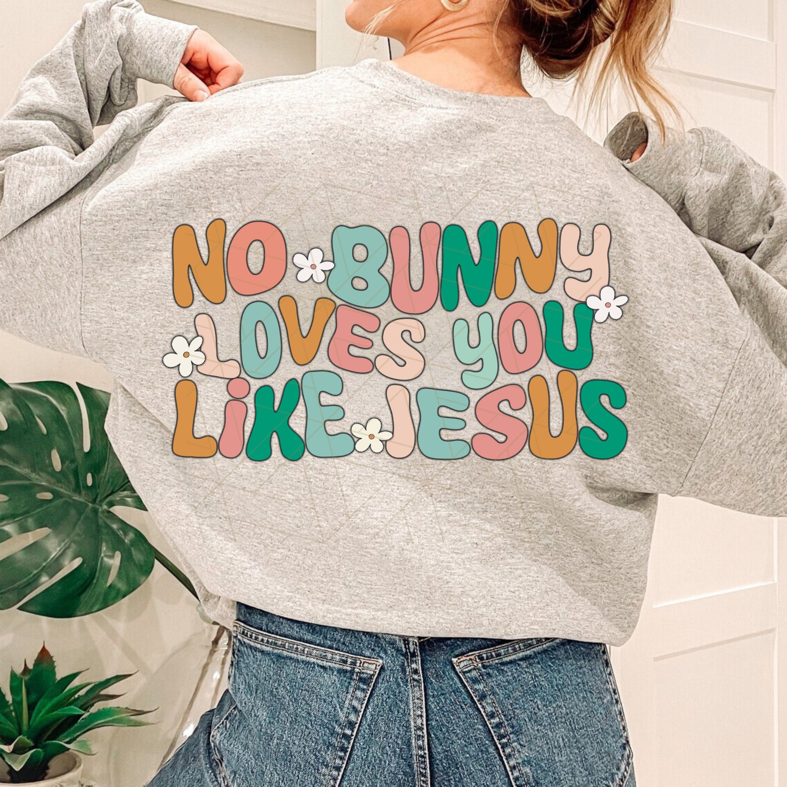 No Bunny Loves You Like Jesus Png, Kids and Adults Religious, Easter ...