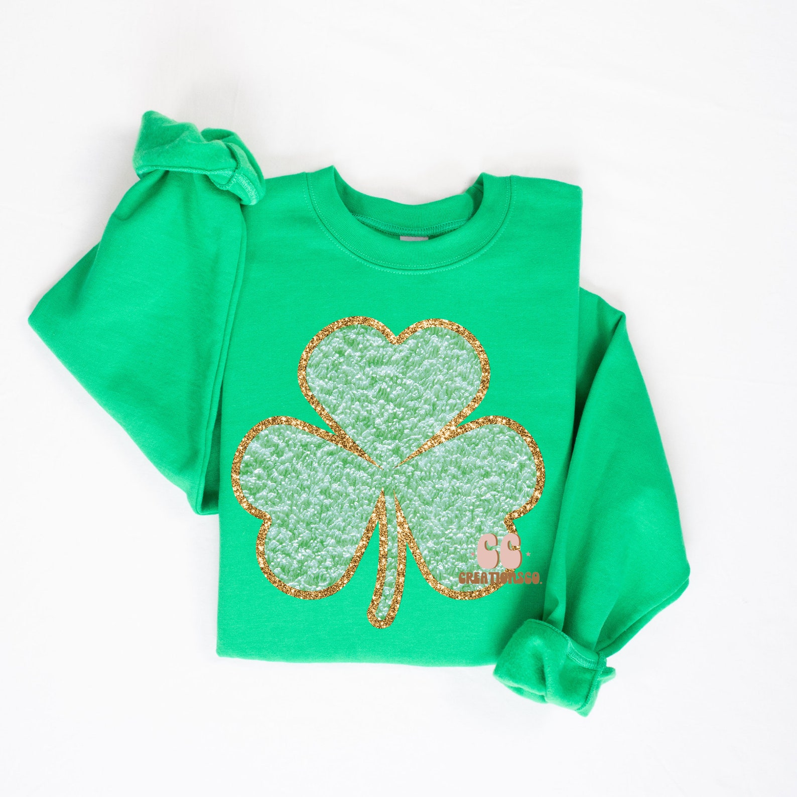 Chenille Shamrock Png-st Patrick's Day Sublimation Digital Design Download-lucky Png, Chenille ...