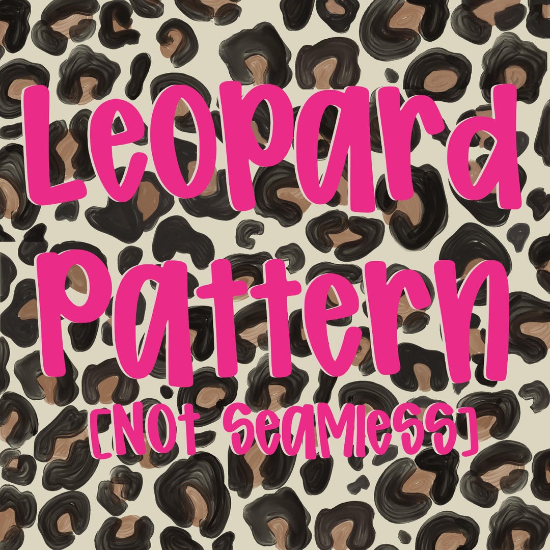 Leopard Digital Paper PNG Design | Hand Painted | Scrapbook Paper ...