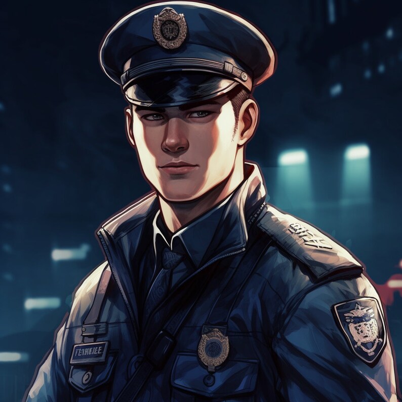 Animated Police Character Pack Character Portrait - Etsy