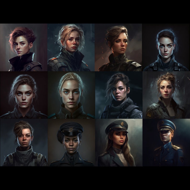 Realistic Military Character Pack Character Portrait - Etsy