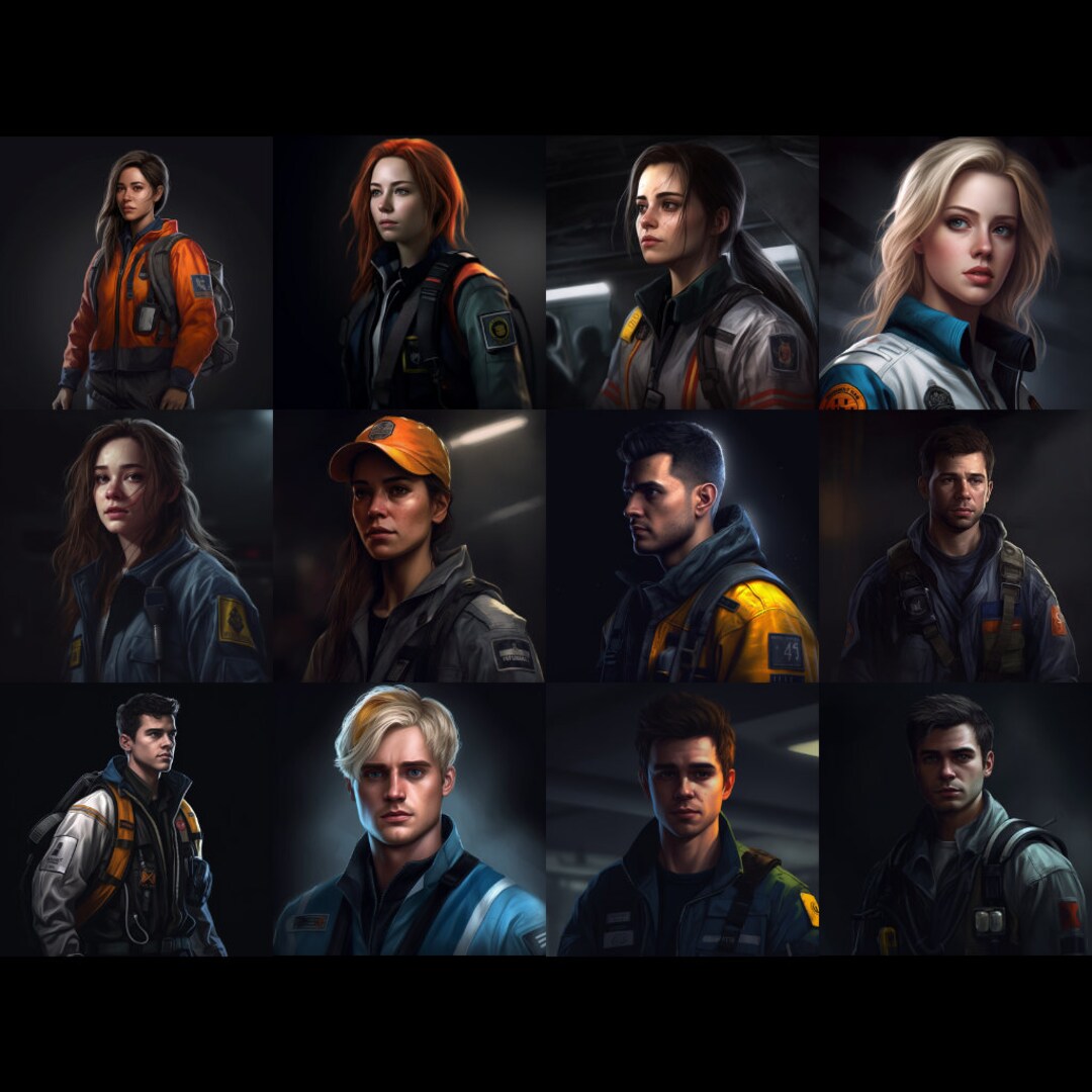 Realistic Paramedic Character Pack Character Portrait - Etsy