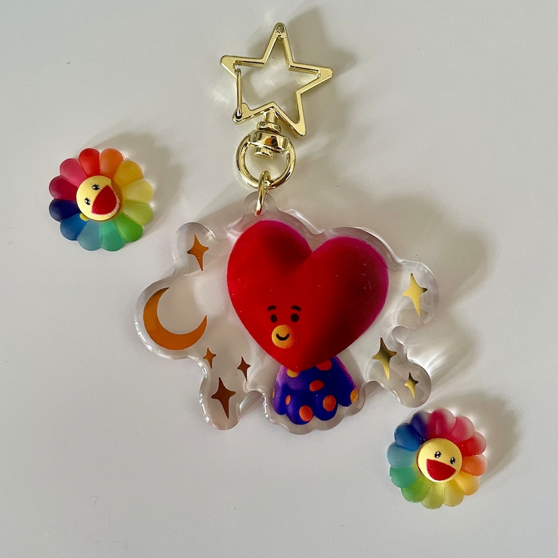 BT21 Starry Skies Keychains BTS Gold Foil Keychains - Etsy