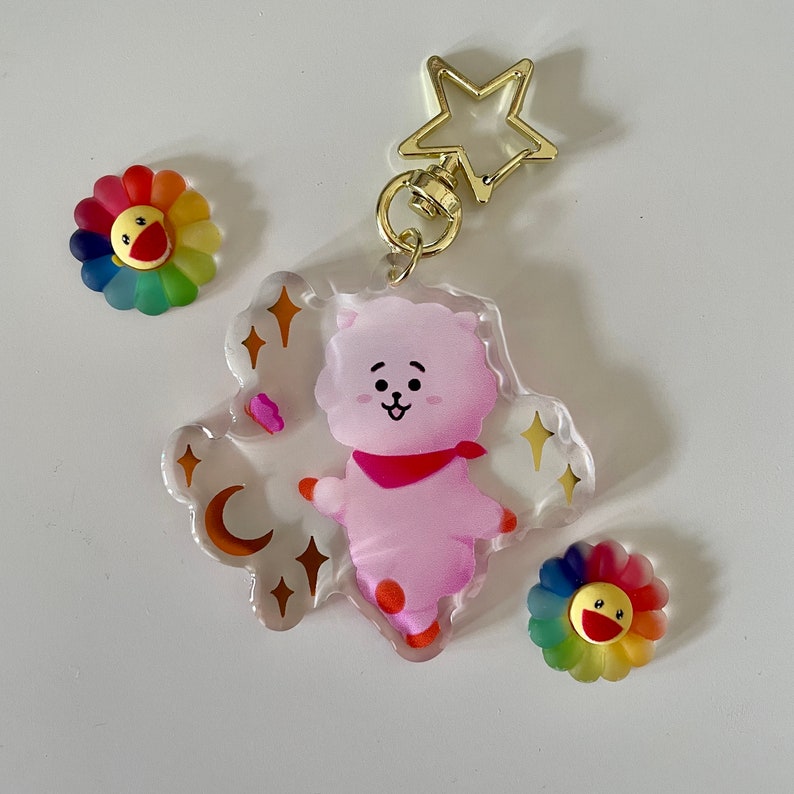 BT21 Starry Skies Keychains BTS Gold Foil Keychains - Etsy