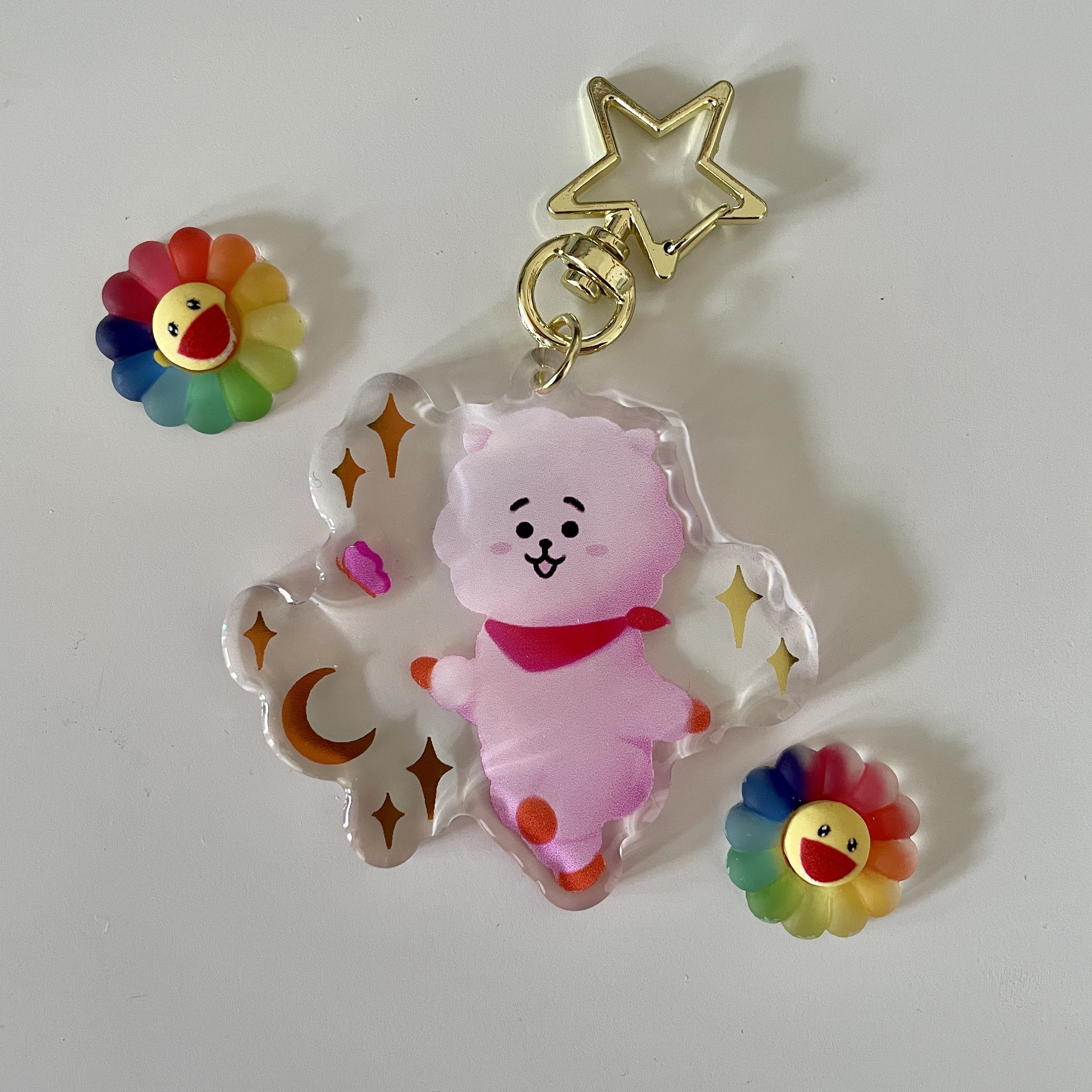 BT21 Starry Skies Keychains BTS Gold Foil Keychains - Etsy