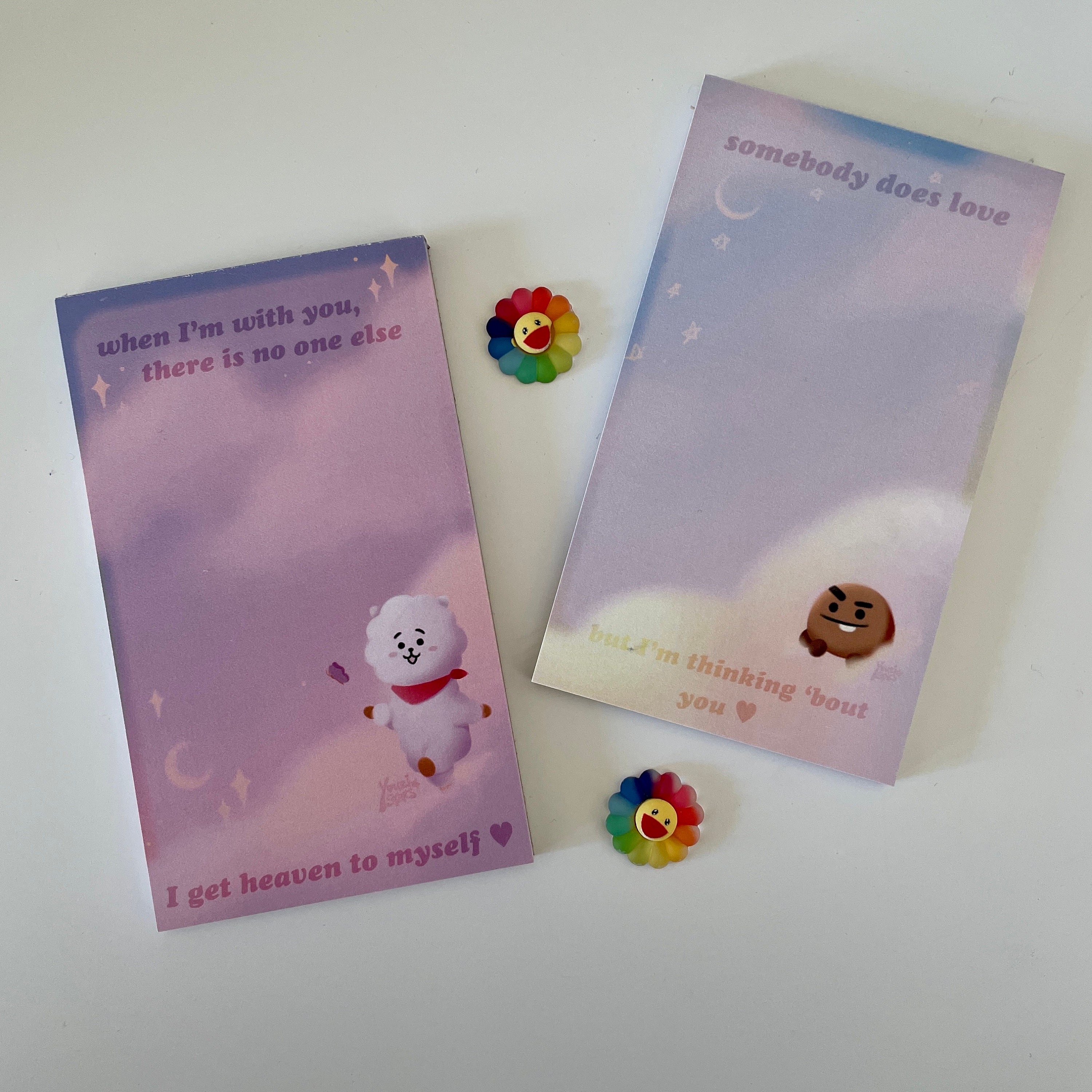 BT21 Lyric Notepads BTS Kpop Memopads - Etsy