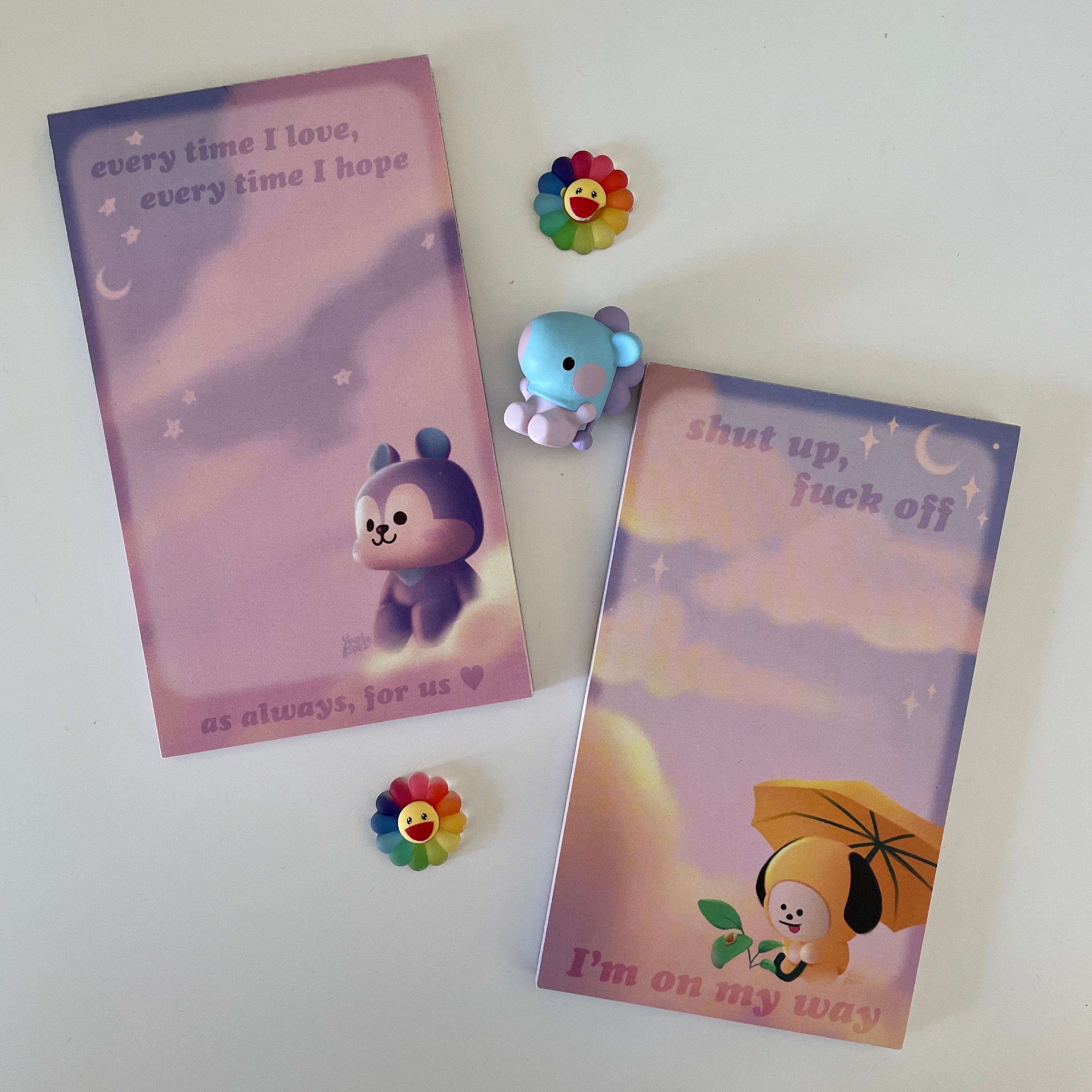 BT21 Lyric Notepads | BTS Kpop Memopads - Etsy