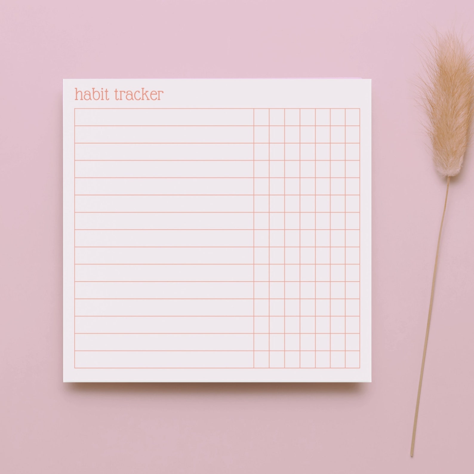 Habit Tracker Sticky Notepad - Lavender - 50 Pages - 3x3 in ...