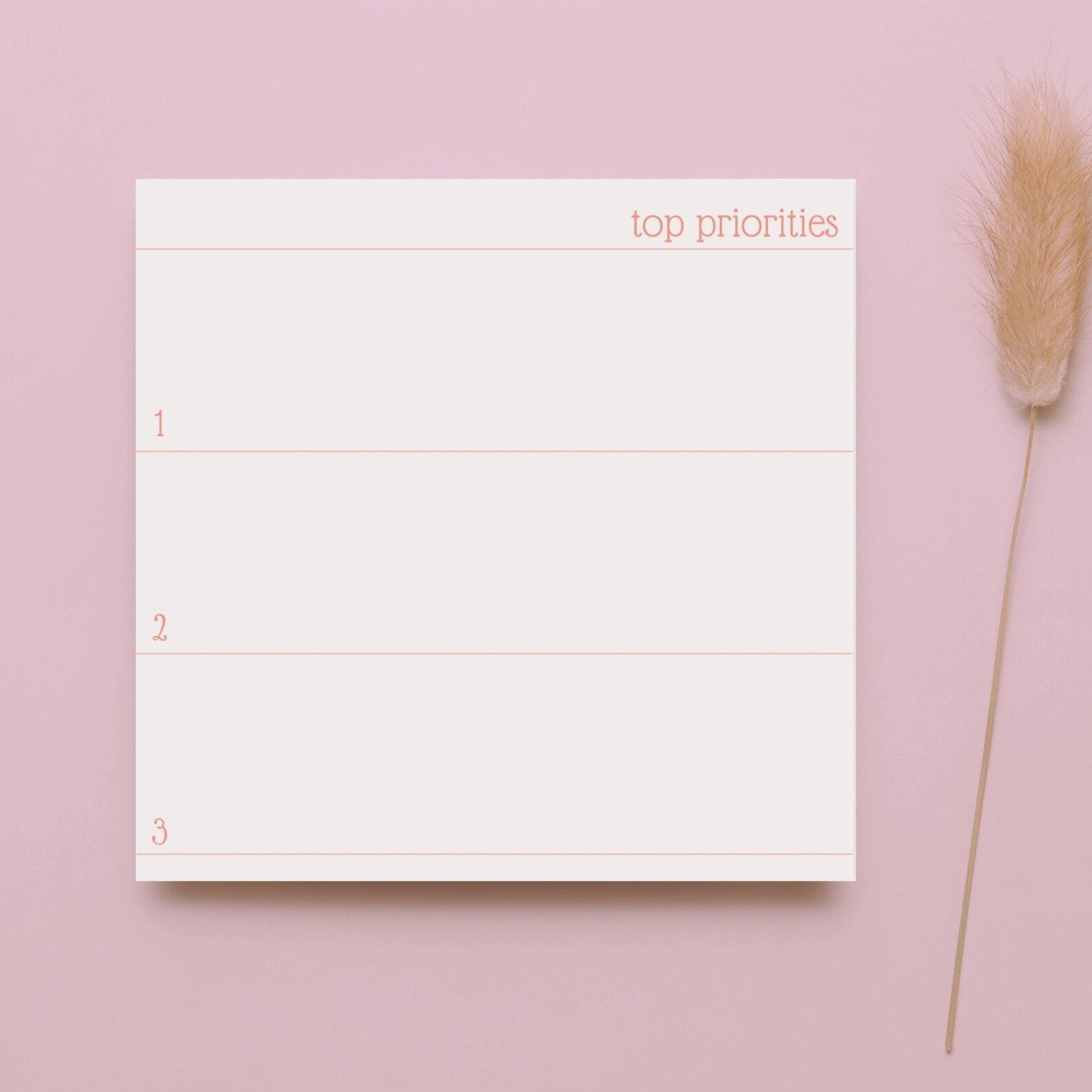 Top Priority Sticky Notepad - Gray - 50 Pages - 3x3 in - Functional ...