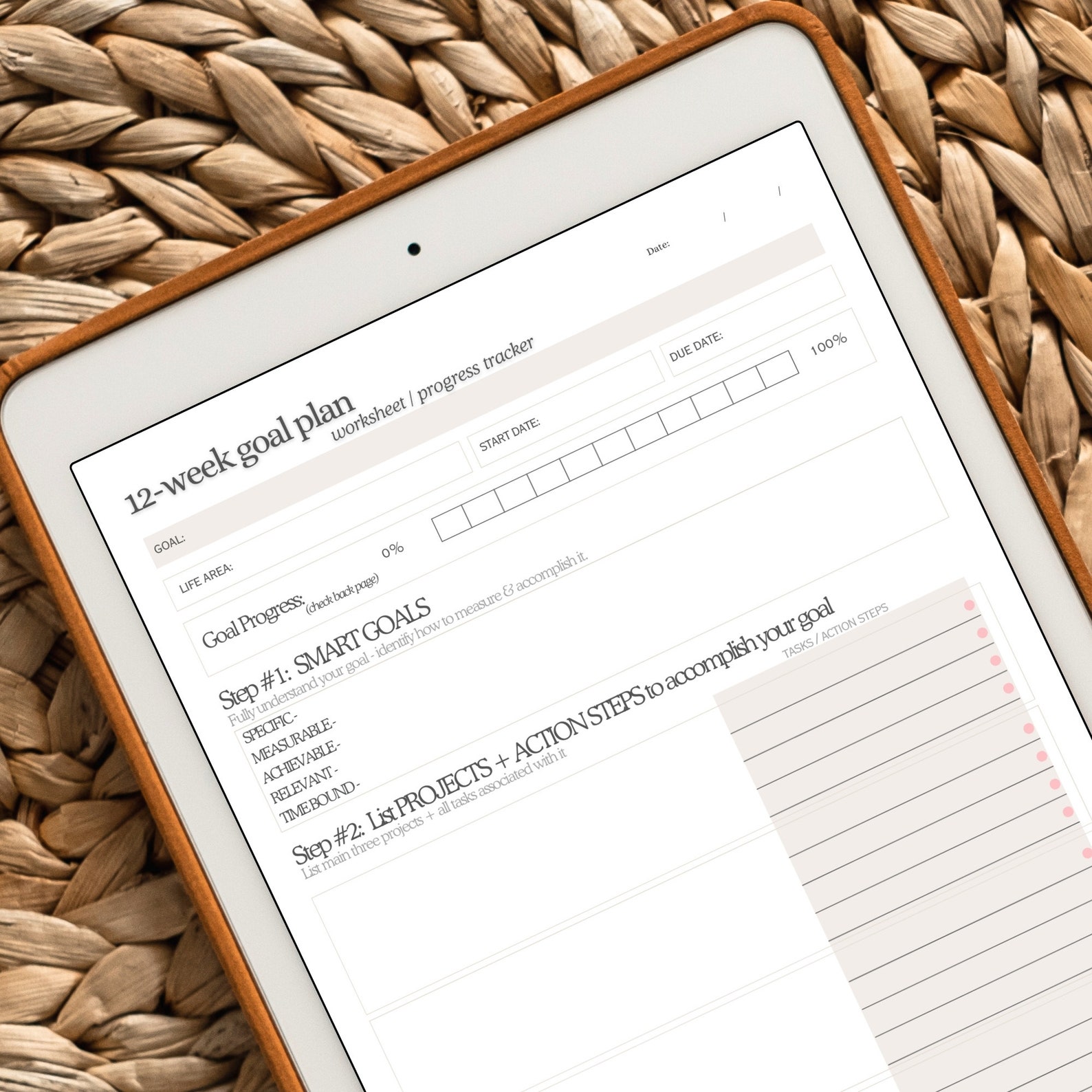 Quarterly Goal Planner | Smart Goal Worksheet | Self Improvement | ADHD ...