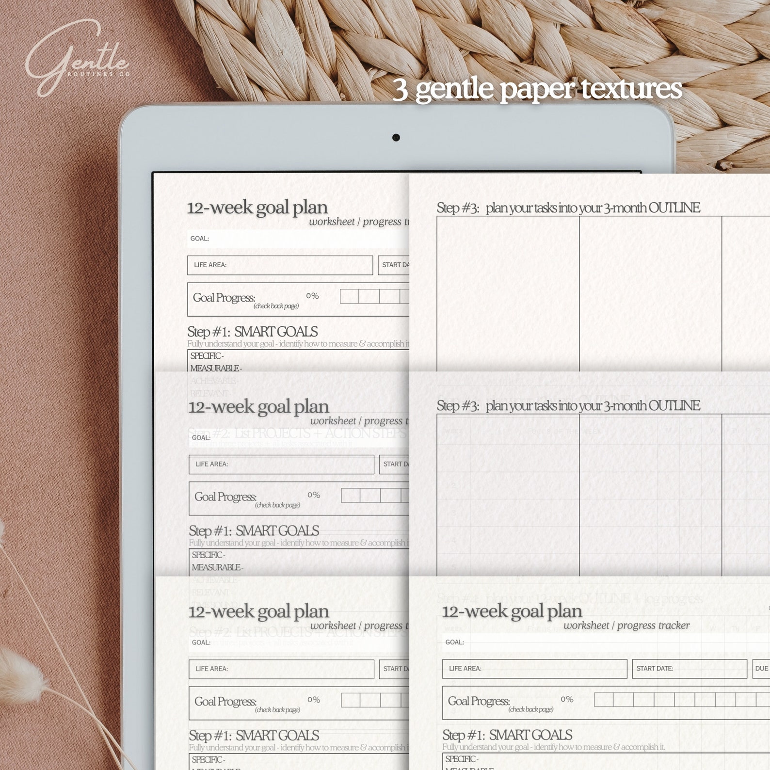 3 Month Goal Planner | Smart Goal Worksheet | Self Improvement | ADHD ...