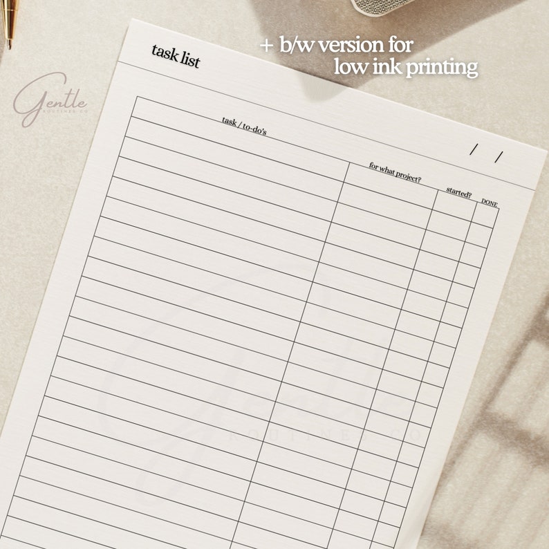 Task Tracker Printable PDF Canva Template ADHD to Do Lists Task ...