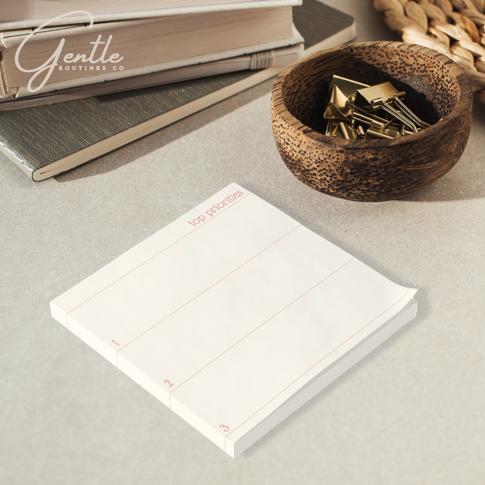 Top Priority Sticky Notepad - Cream - 50 Pages - 3x3 in - Functional ...