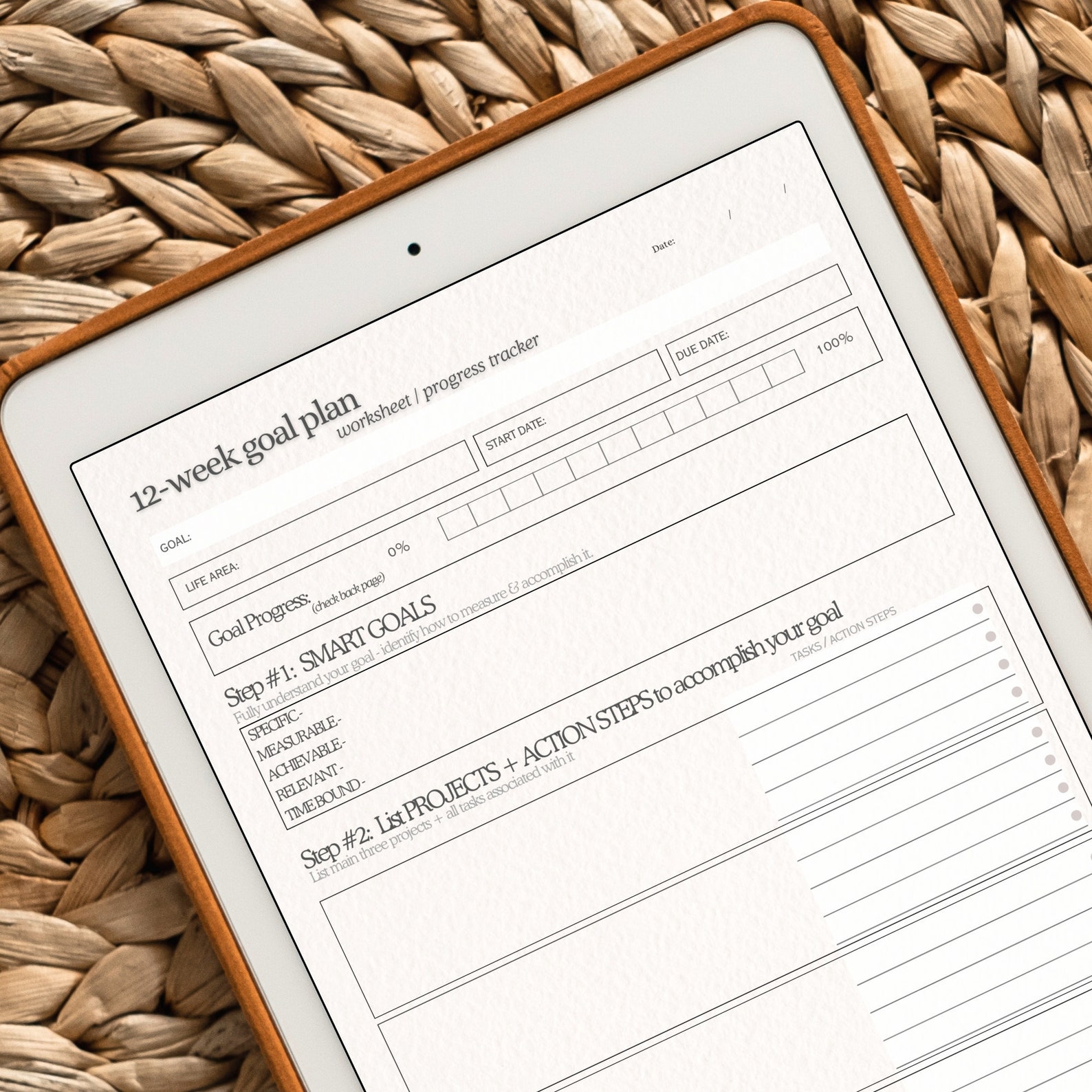 12 Week Goal Planner | Smart Goal Worksheet | Self Improvement | ADHD ...