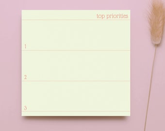 Top Priority Sticky Notepad - Gray - 50 Pages - 3x3 in - Functional ...