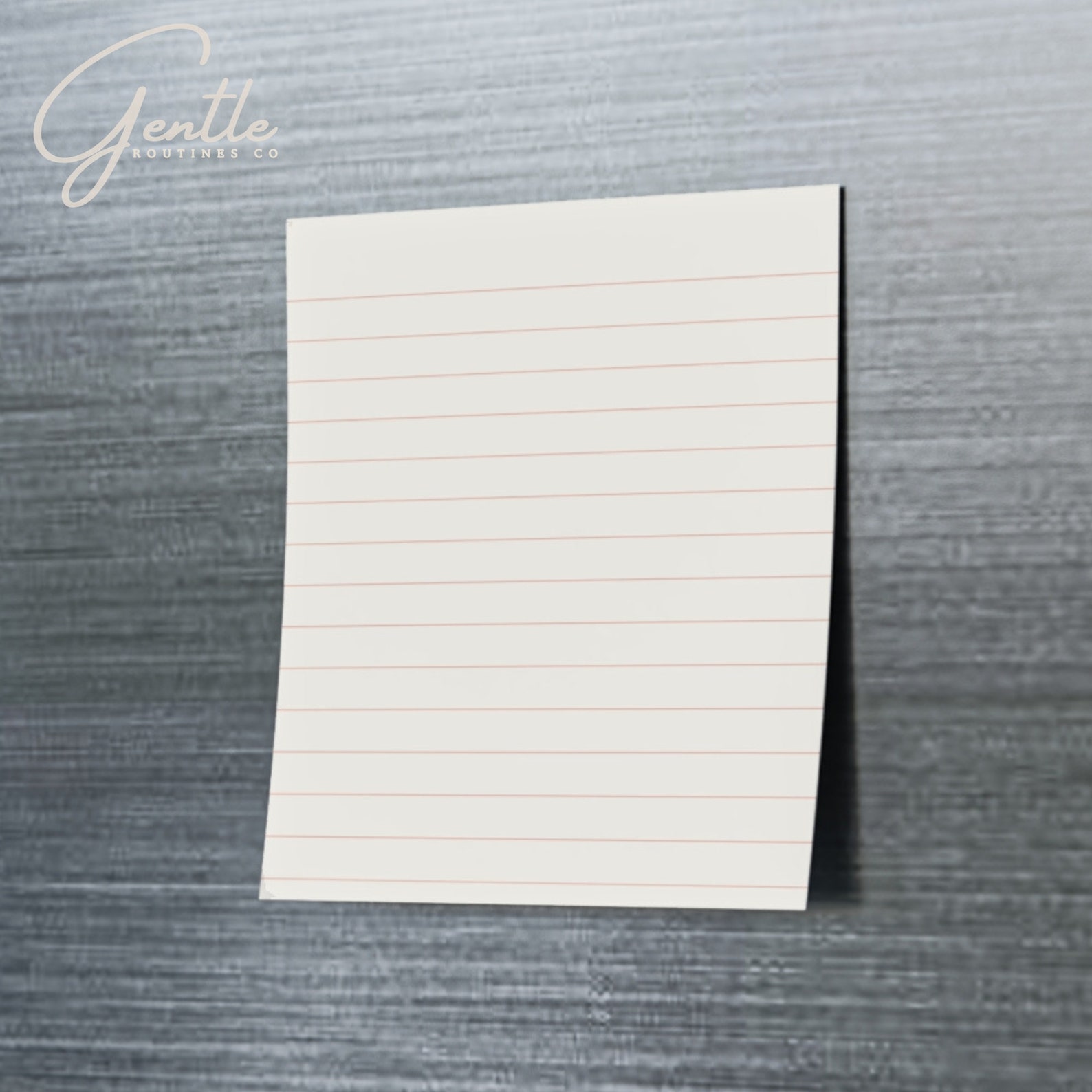 Lined Sticky Notepad - Cream - 50 Pages - 3x3 in - Functional Sticky ...