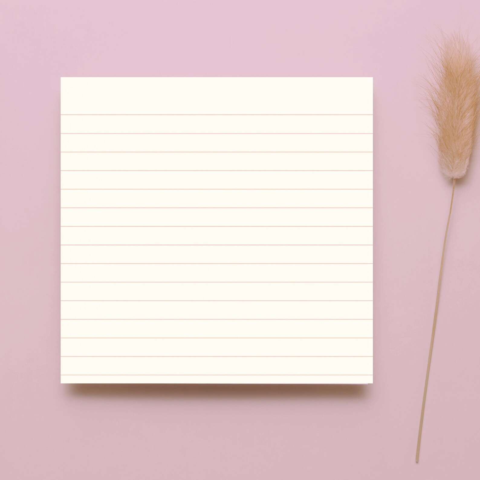 Lined Sticky Notepad - Cream - 50 Pages - 3x3 in - Functional Sticky ...