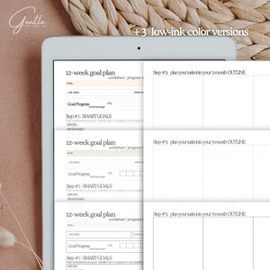 3 Month Goal Planner | Smart Goal Worksheet | Self Improvement | ADHD ...