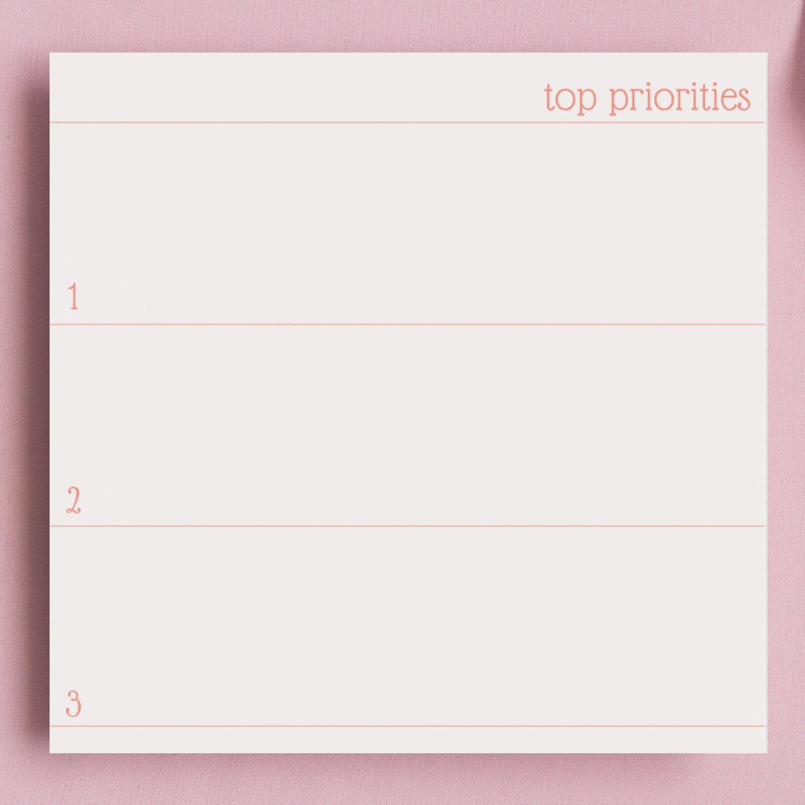 Top Priority Sticky Notepad - Gray - 50 Pages - 3x3 in - Functional ...