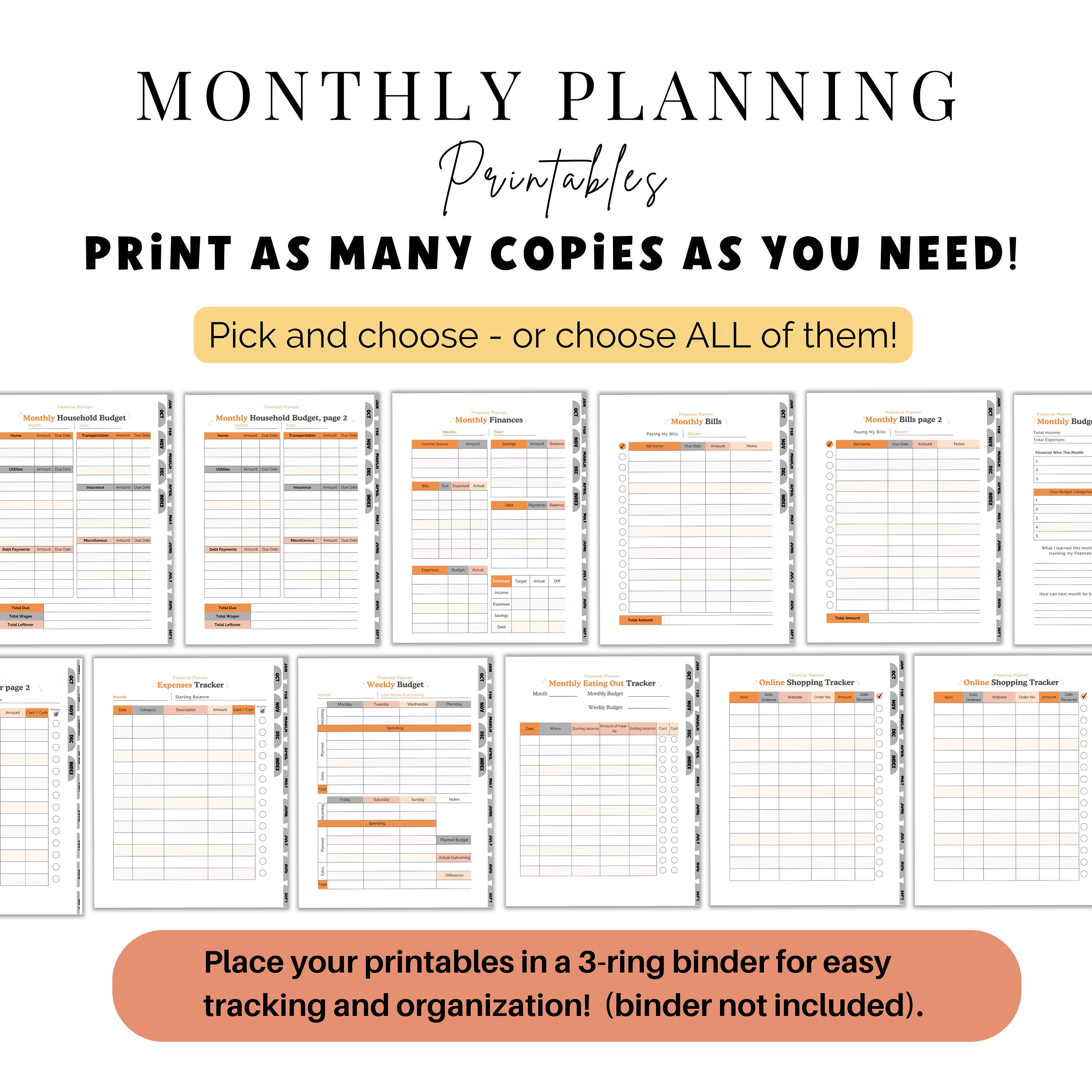 Finance Planner Printables, Budget Planner, Finance Tracker, Budget ...