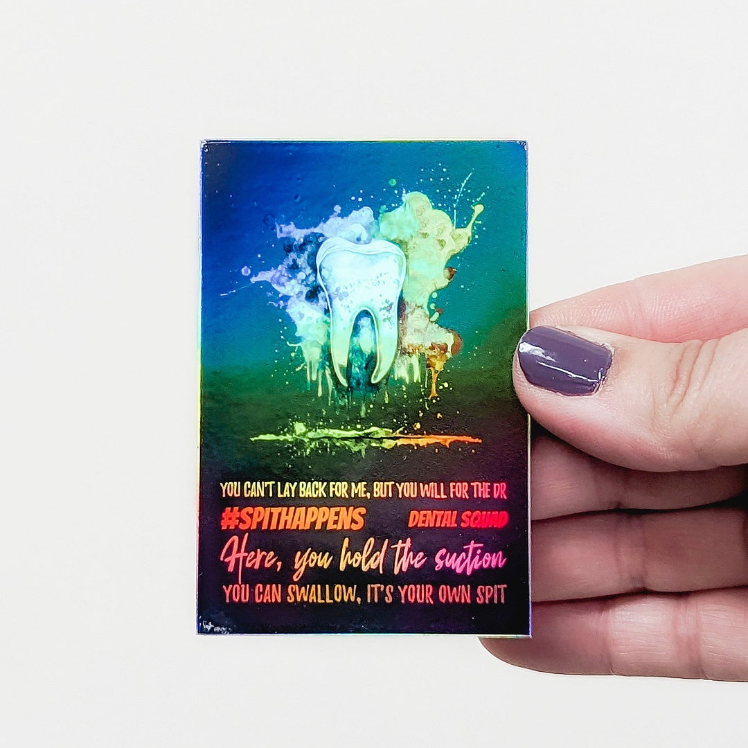 Holographic Dental Sticker, Funny Dental Sticker, RDH Sticker ...