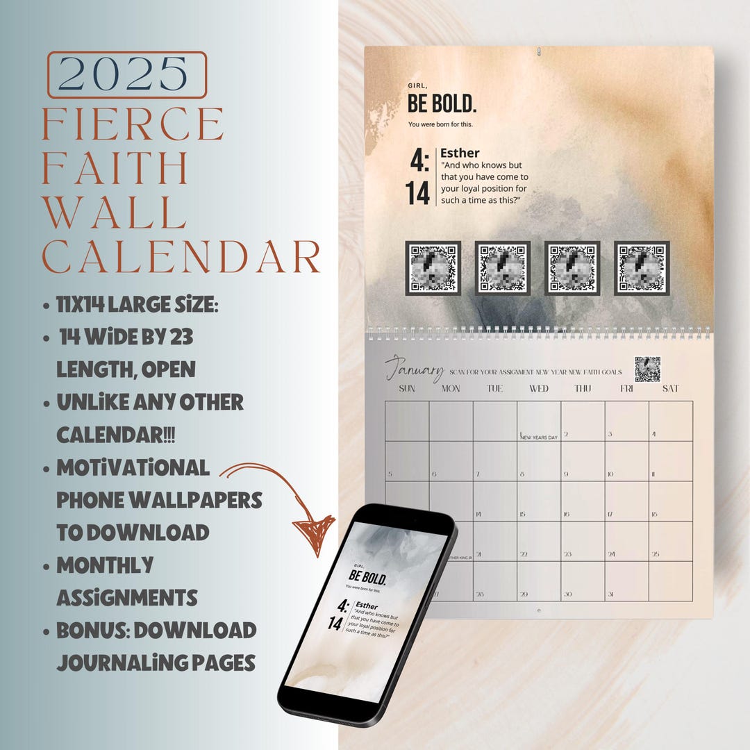 2025 Bible Verse Wall Calendar, Large 11x14 Faith Calendar, Bible Verse ...