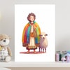 Jesus-walk to Emmaus-print Art-scripture Luke 24. Jesus and Two ...
