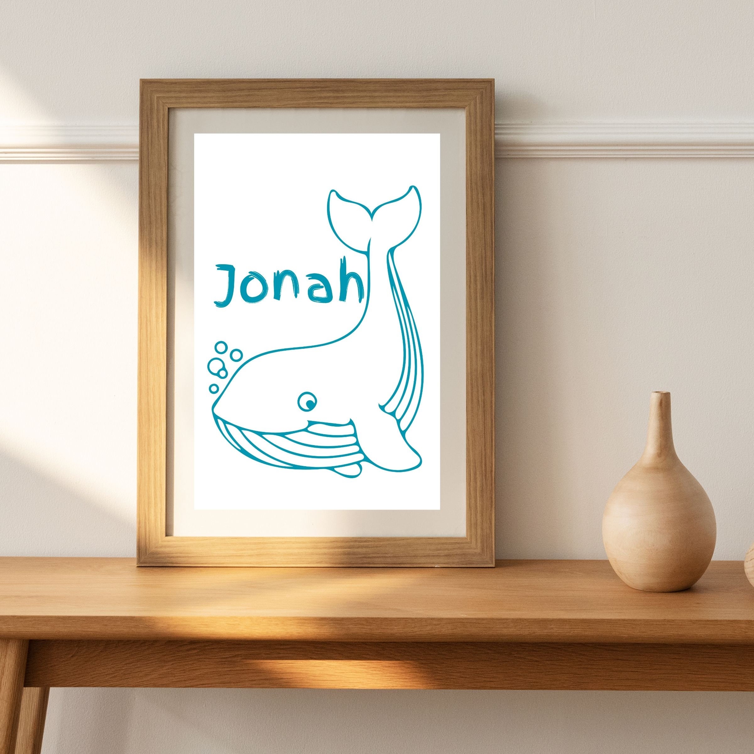 Jonah, Bible Prophet Digital Print Art. Boys Room Decor, Christian Home ...