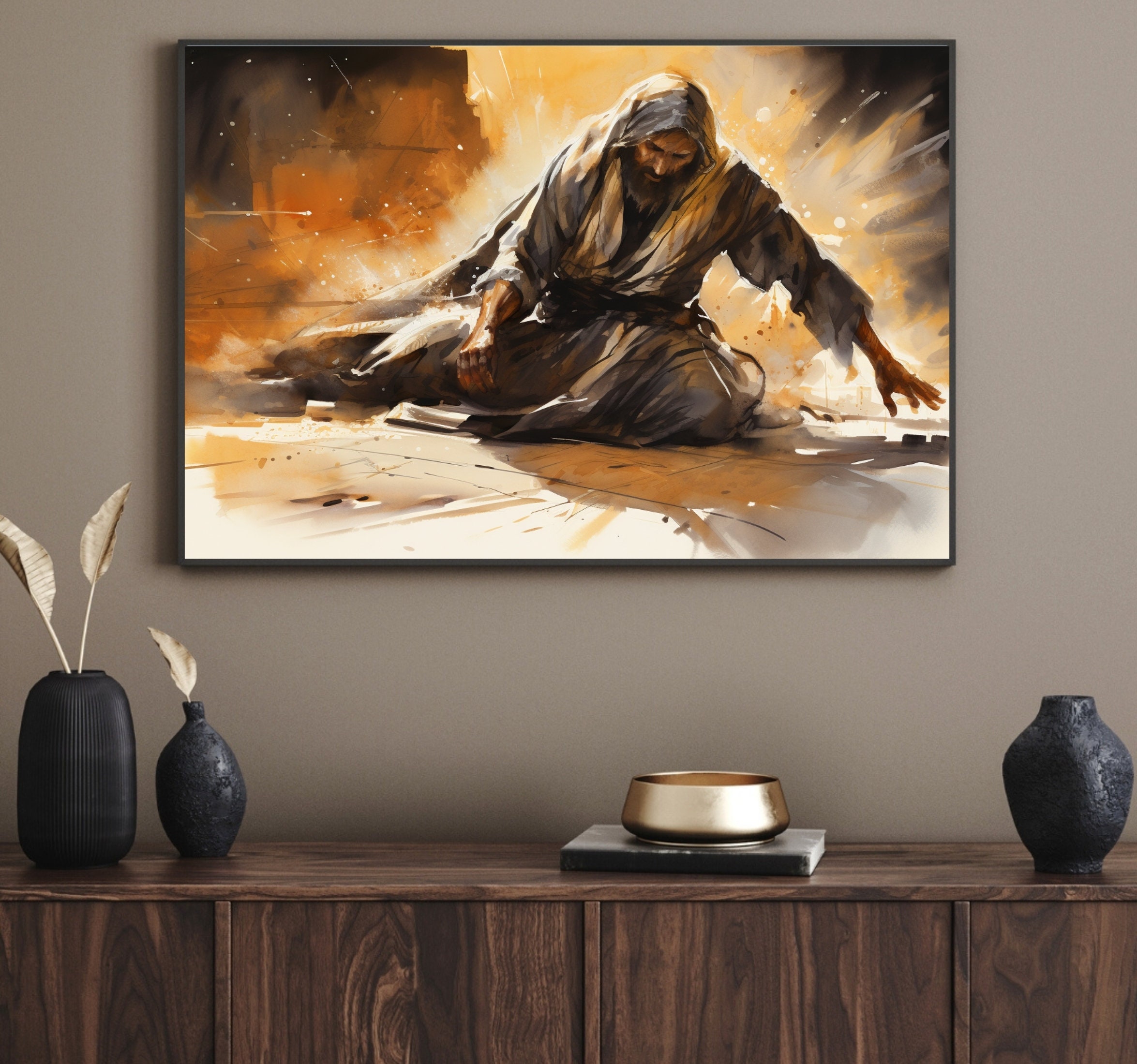 Bible Art, Saul on Road to Damascus Digital Bible Printable, Scripture ...