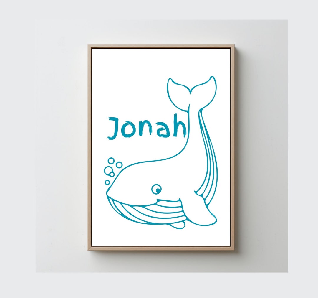 Jonah, Bible Prophet Digital Print Art. Boys Room Decor, Christian Home ...