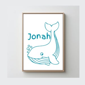 Jonah, Bible Prophet Digital Print Art. Boys Room Decor, Christian Home ...