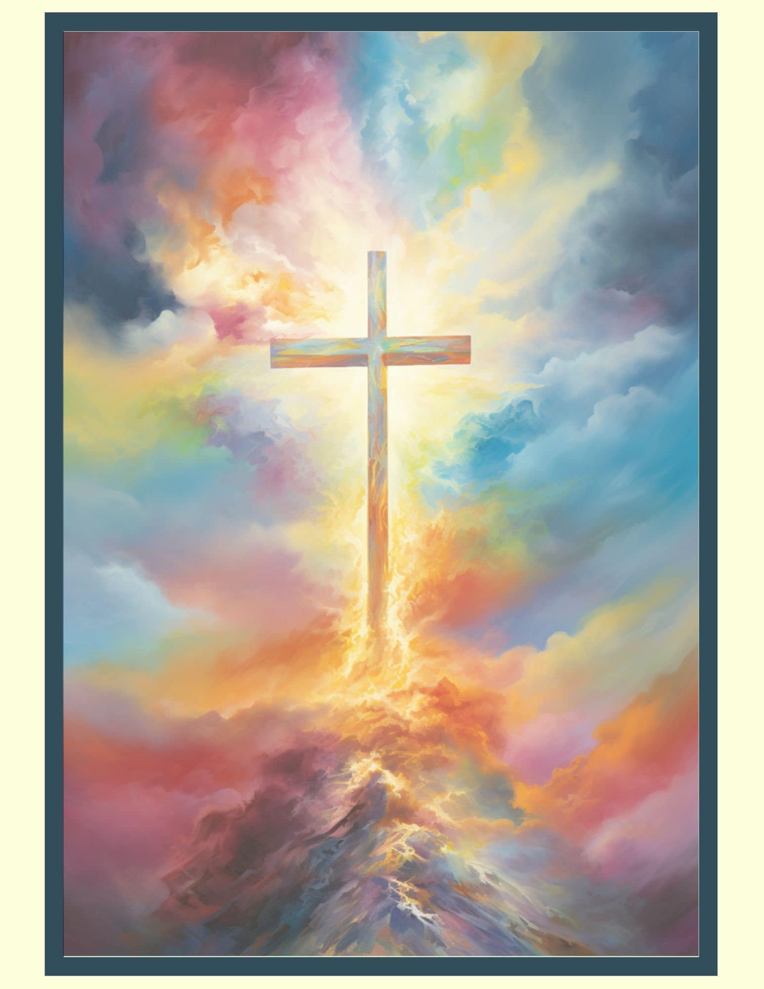 MAJESTIC CROSS Beautiful Jesus Wall Art. the Cross of Christ. Brilliant ...