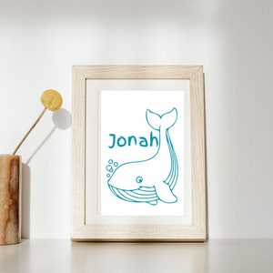 Jonah, Bible Prophet Digital Print Art. Boys Room Decor, Christian Home ...