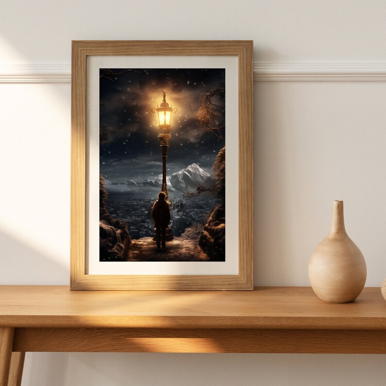 Narnia Lamp Post Poster Art, Chronicles of Narnia. INSTANT DOWNLOAD C.S ...