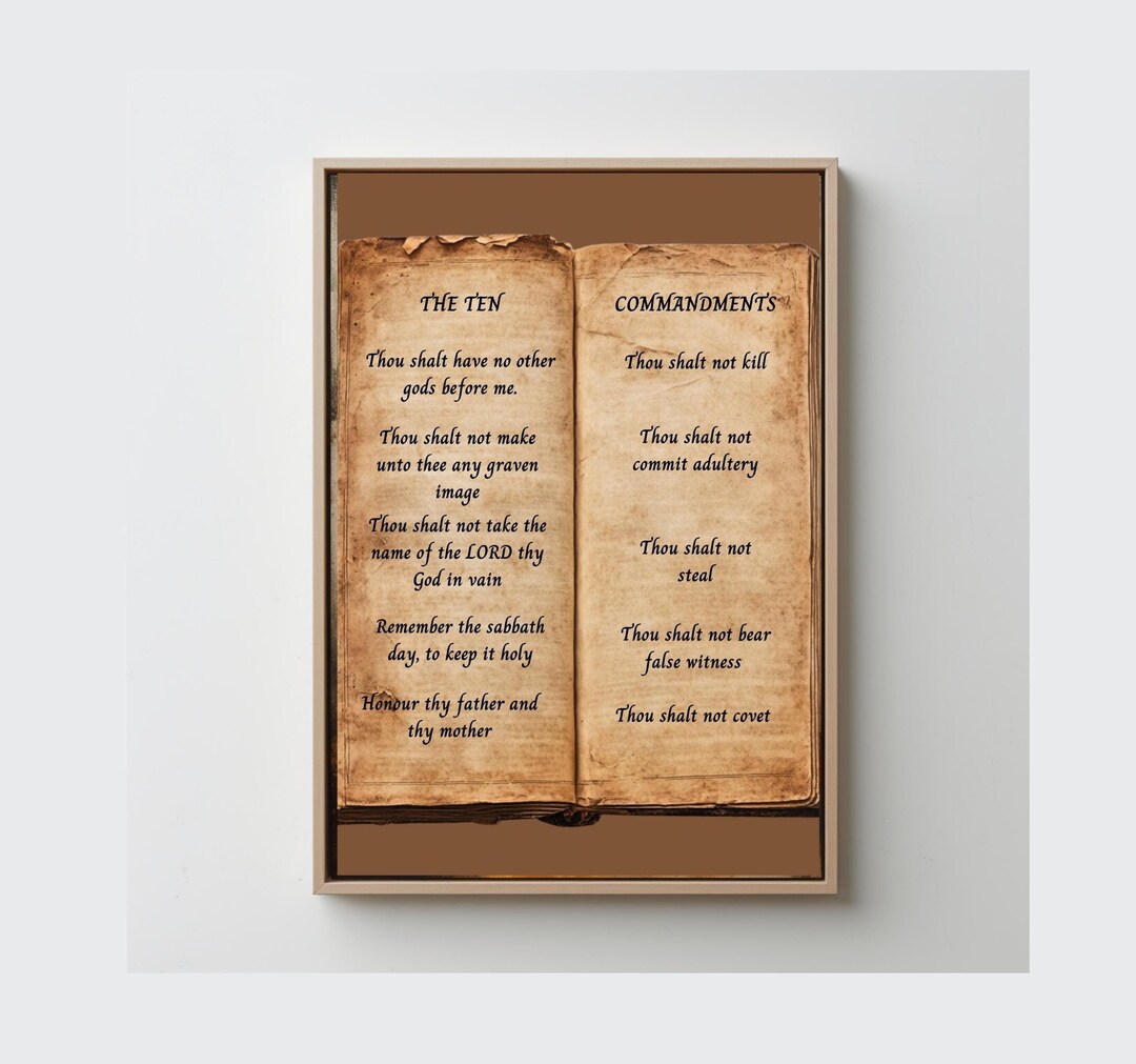 Ten Commandments DIGITAL PRINT Love God Scripture Truth Pintable Bible ...