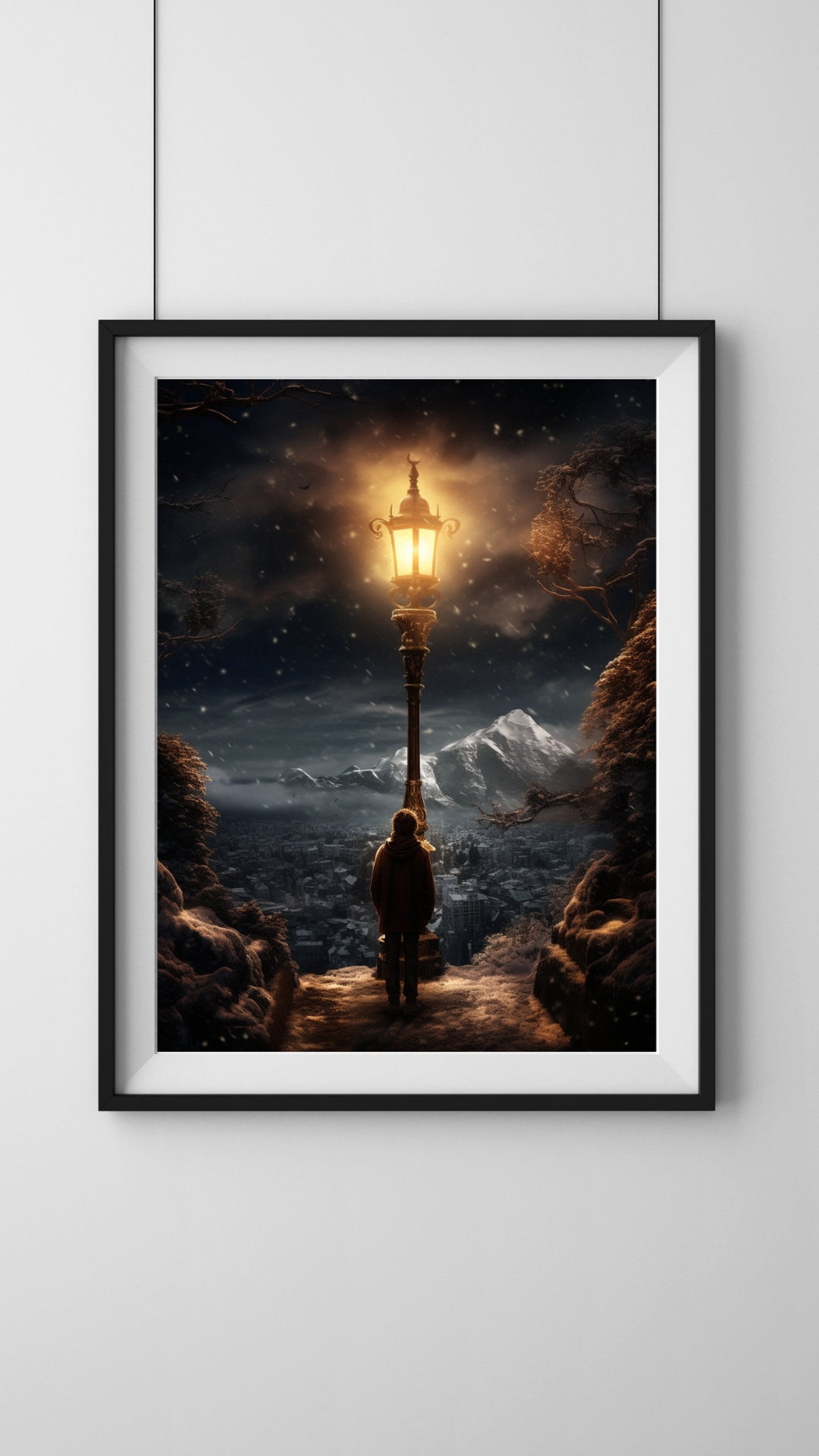 Narnia Lamp Post Poster Art, Chronicles of Narnia. INSTANT DOWNLOAD C.S ...