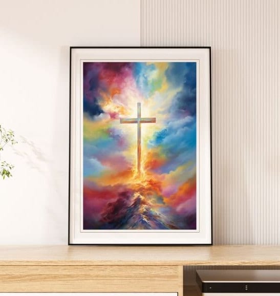MAJESTIC CROSS Beautiful Jesus Wall Art. the Cross of Christ. Brilliant ...