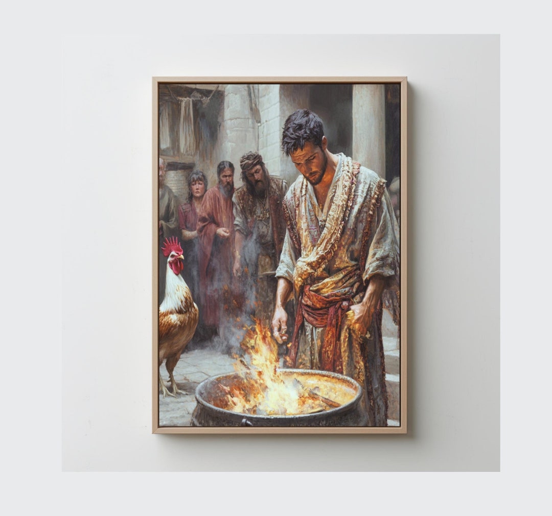 Peter Denies Jesus Digital Art-instant Download-photorealism Christian ...