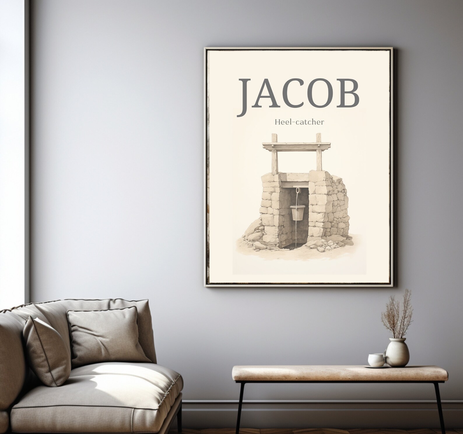 Jacob of Scripture Digital Wall Art. Jacob's Well Bible Print. Instant ...
