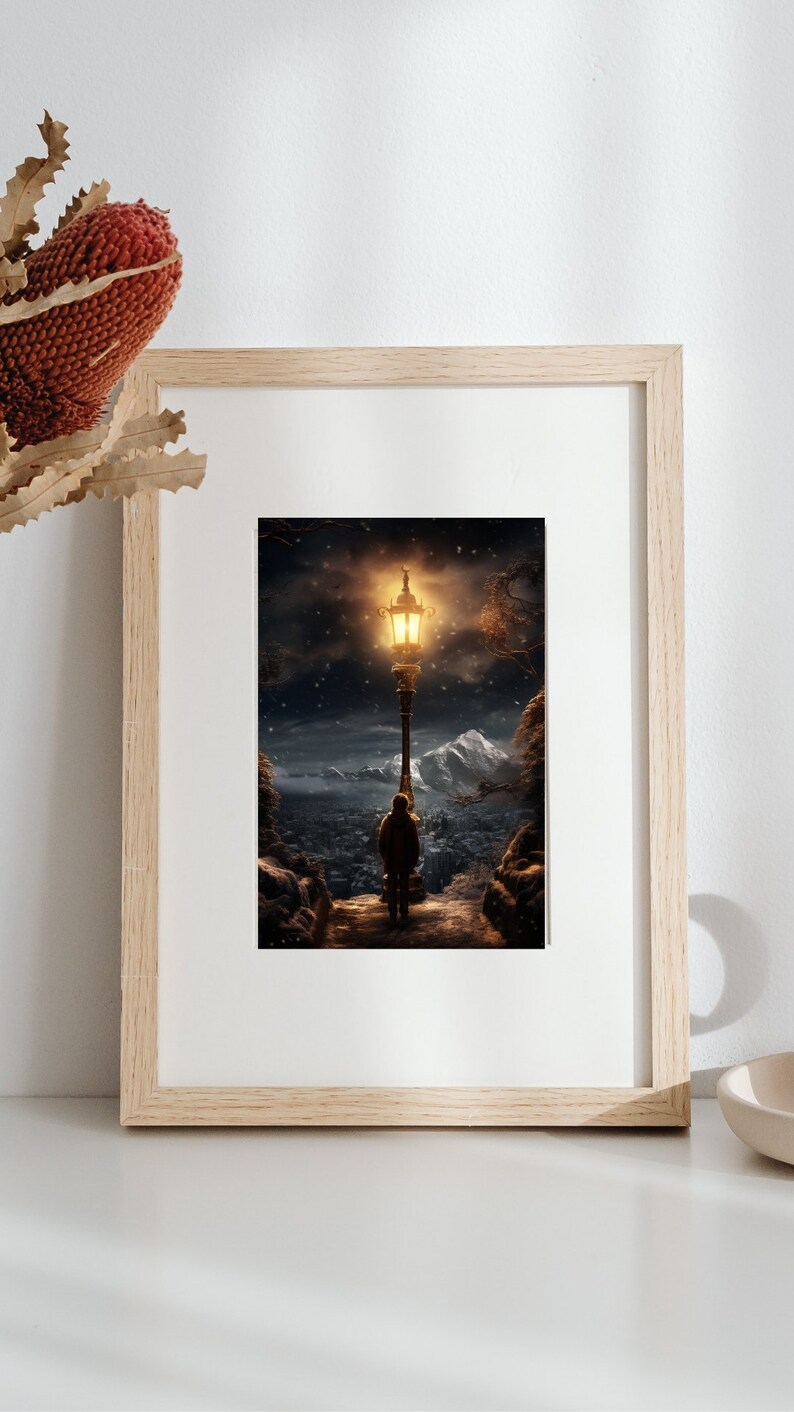 Narnia Lamp Post Poster Art, Chronicles of Narnia. INSTANT DOWNLOAD C.S ...