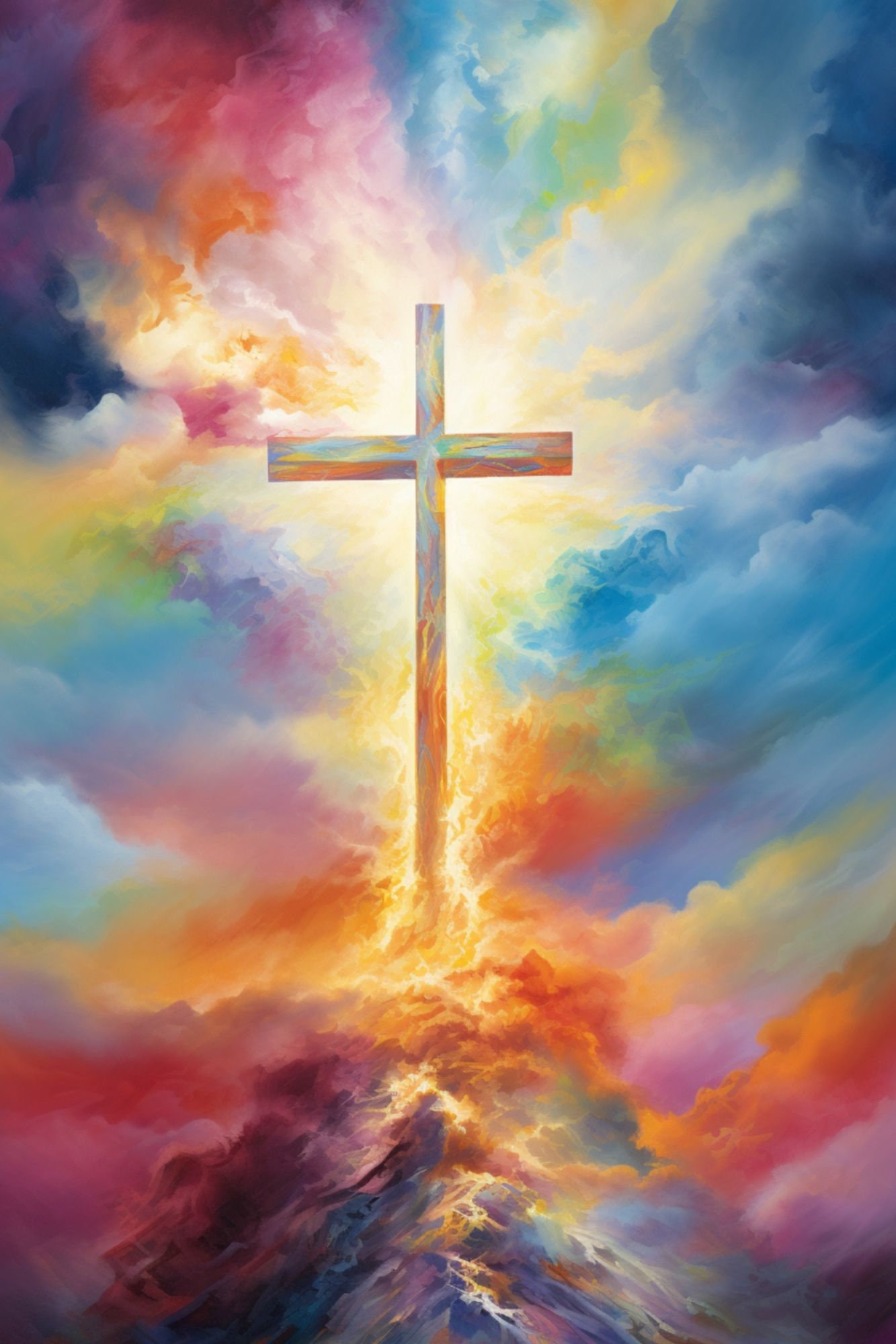 MAJESTIC CROSS Beautiful Jesus Wall Art. the Cross of Christ. Brilliant ...
