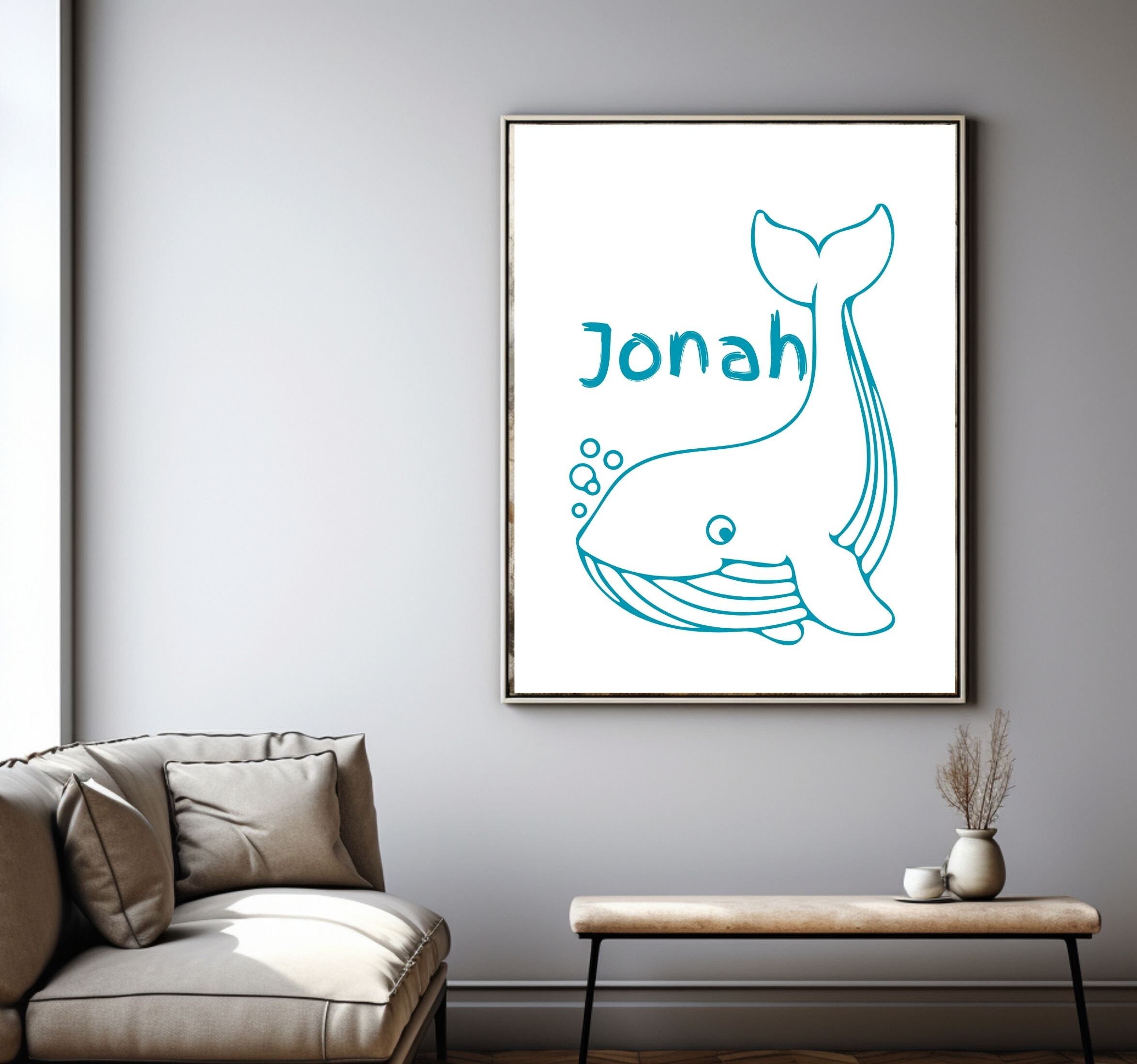 Jonah, Bible Prophet Digital Print Art. Boys Room Decor, Christian Home ...